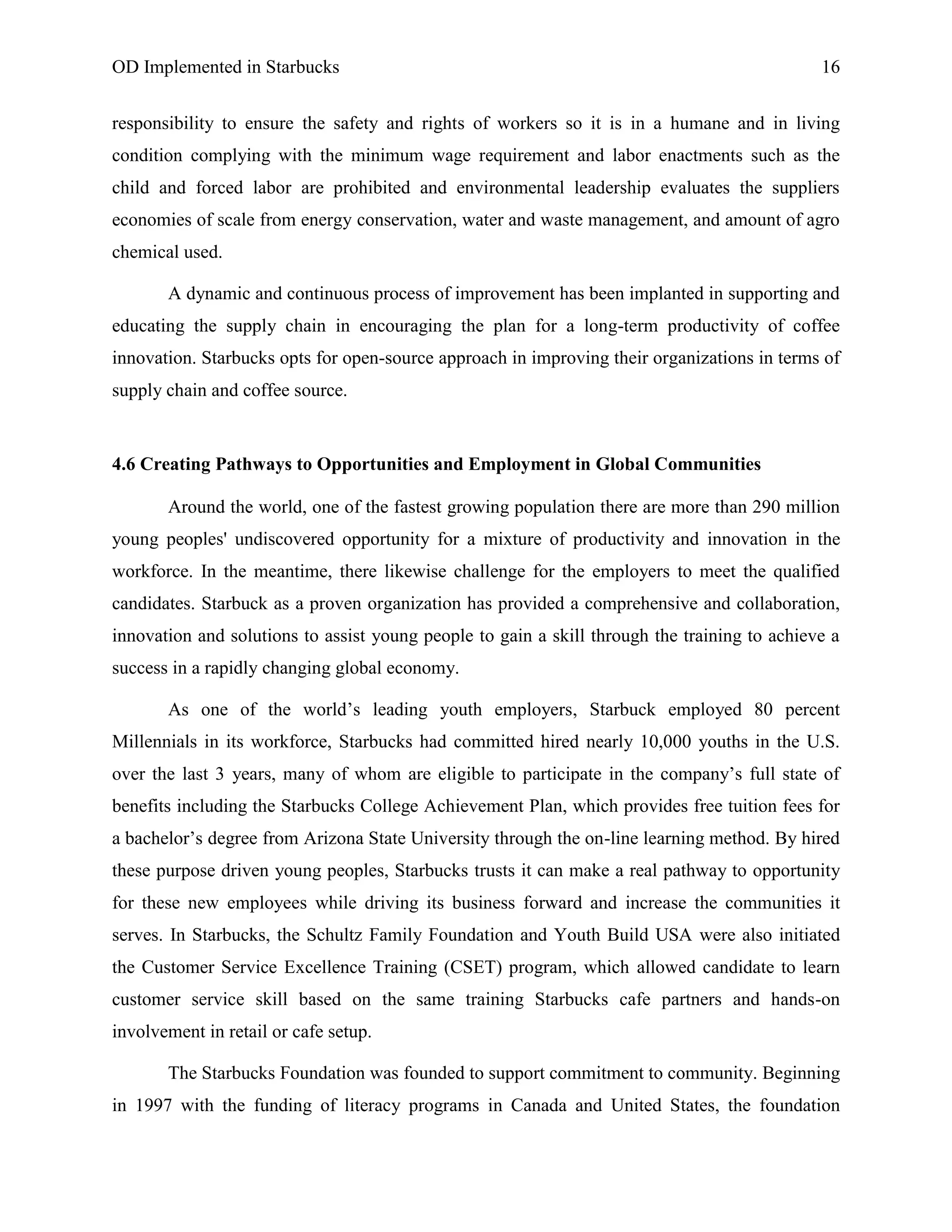 ORGANIZATION DEVELOPMENT IMPLEMENTED IN STARBUCKS | PDF