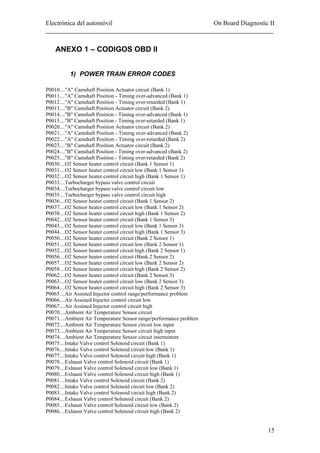 OBD-II On Board Diagnostics - Electrónica del automóvil | PDF