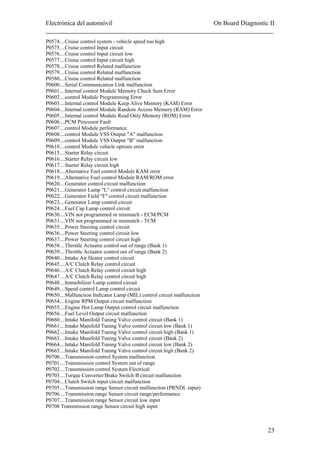 OBD-II On Board Diagnostics - Electrónica del automóvil | PDF