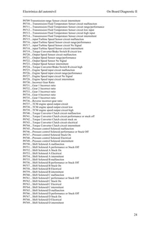 OBD-II On Board Diagnostics - Electrónica del automóvil | PDF