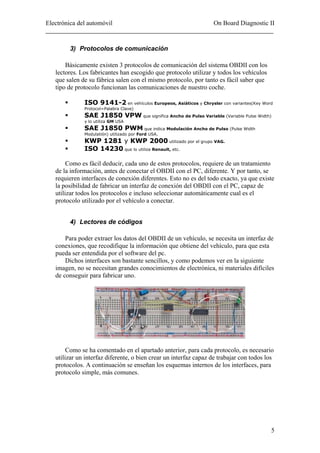 OBD-II On Board Diagnostics - Electrónica del automóvil | PDF