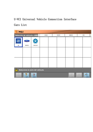 Obd leader u vci universal vehicle connection interface diagnostic ...