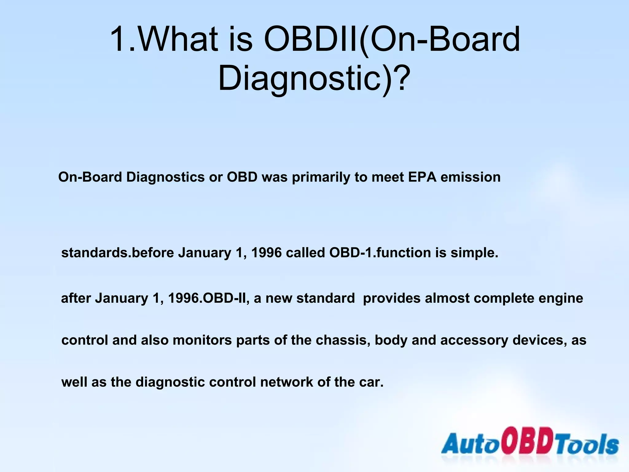 Obd system quick guide | PPT