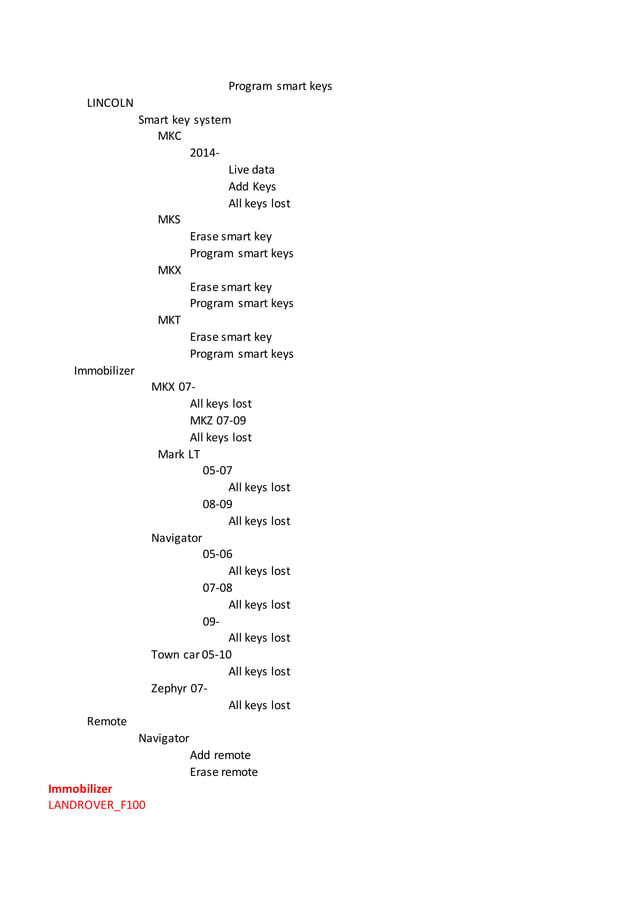 OBDSTAR F100 Ford Mazda key programmer overview | DOCX