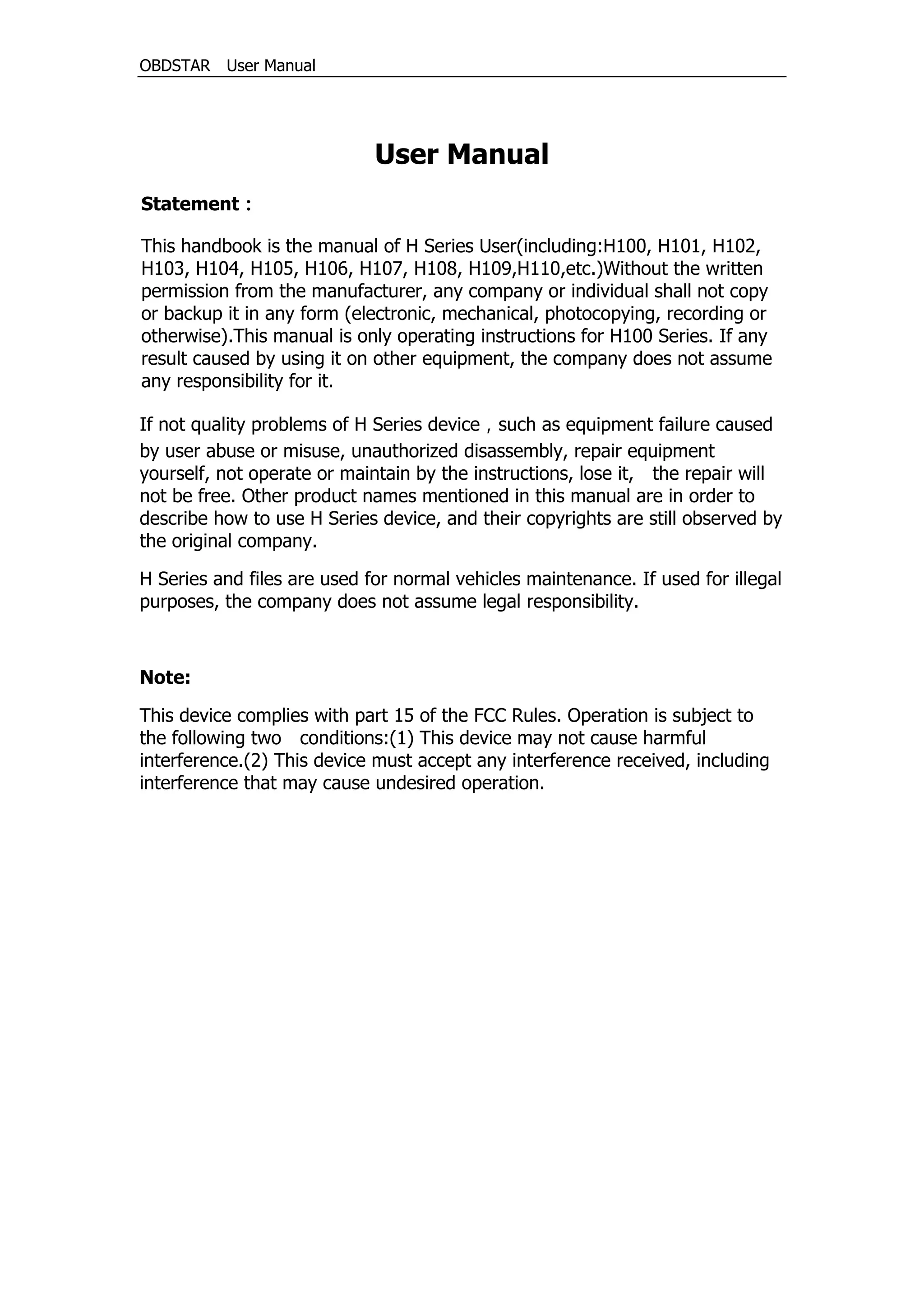 Obdstar h108-pas-programmer-user-manual | PDF