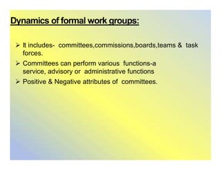 OB STRUCTURE & GROUP DYNAMICS | PDF