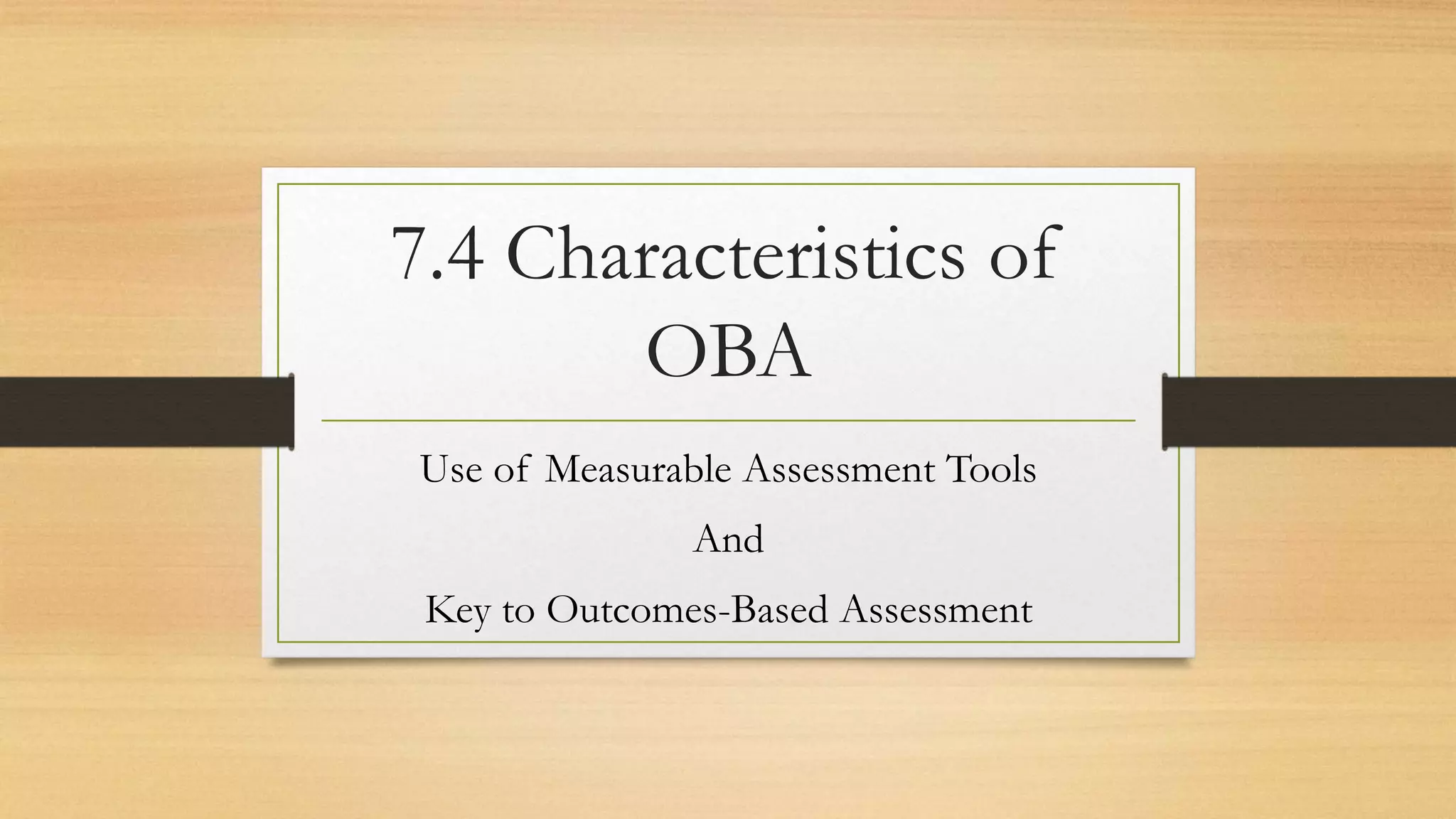 Outcomes-Based Education (OBE) | PPTX