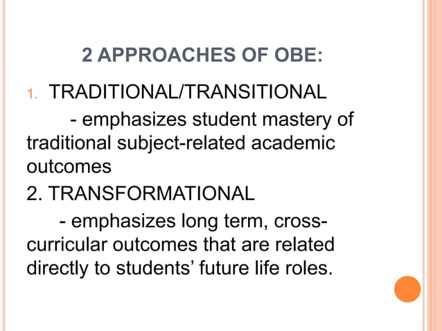 Outcomes-Based Education | PPTX | Educational Assessment | Education