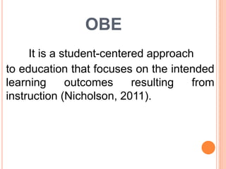 Outcomes-Based Education | PPTX