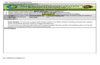 OBE-Syllabus-Educ. 4.docx-principles of teaching | PPT