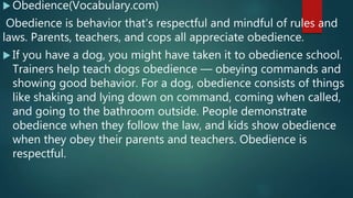 Obedience | PPTX