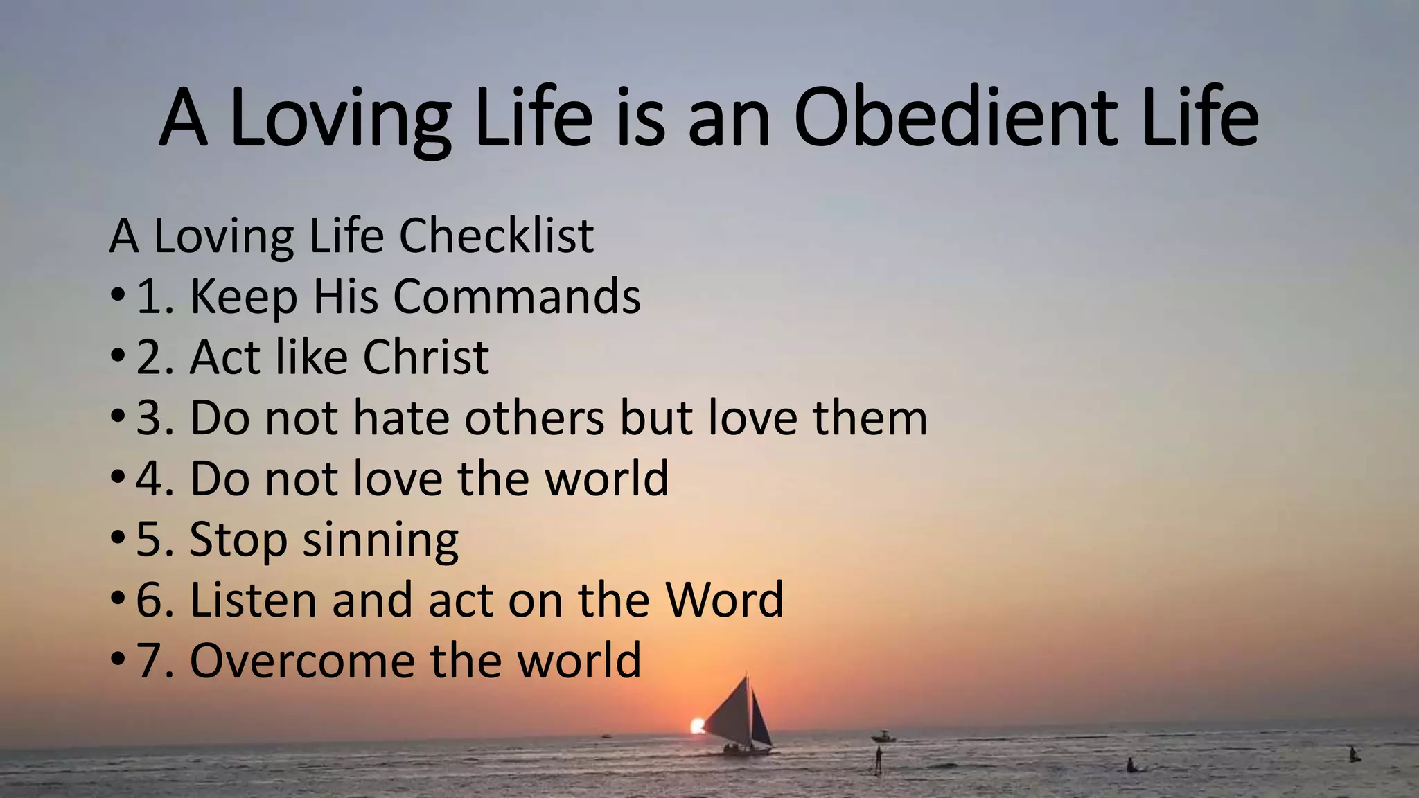 Loving God = Obedience | PPTX