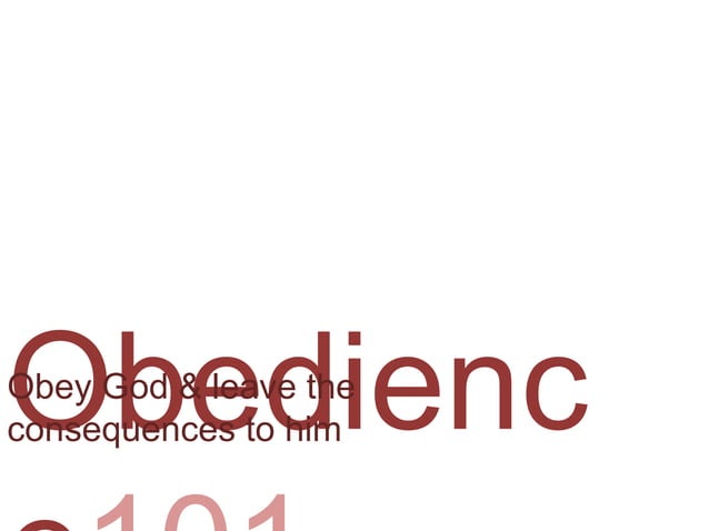 Obedience (part 5) | PPTX