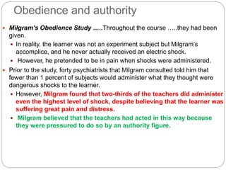 Obedience To Authority Examples