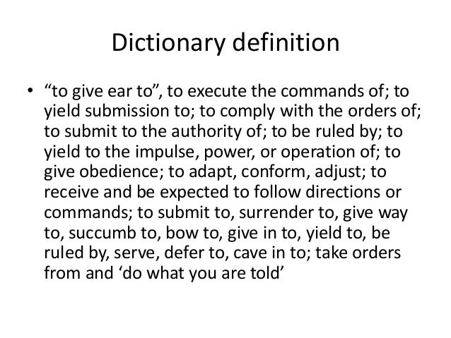 Obedient Definition