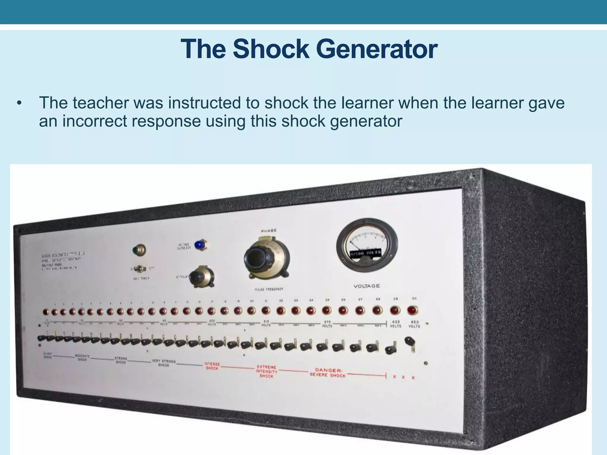 Social Psychology -- Stanley Milgram on Obedience | PPTX