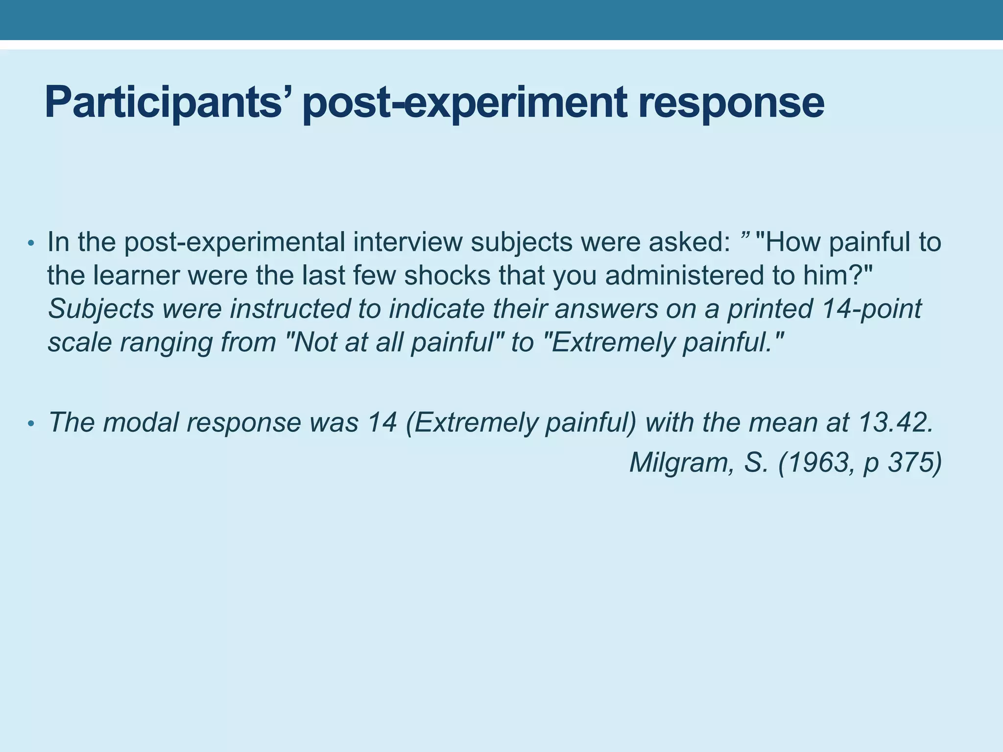 Social Psychology -- Stanley Milgram on Obedience | PPTX