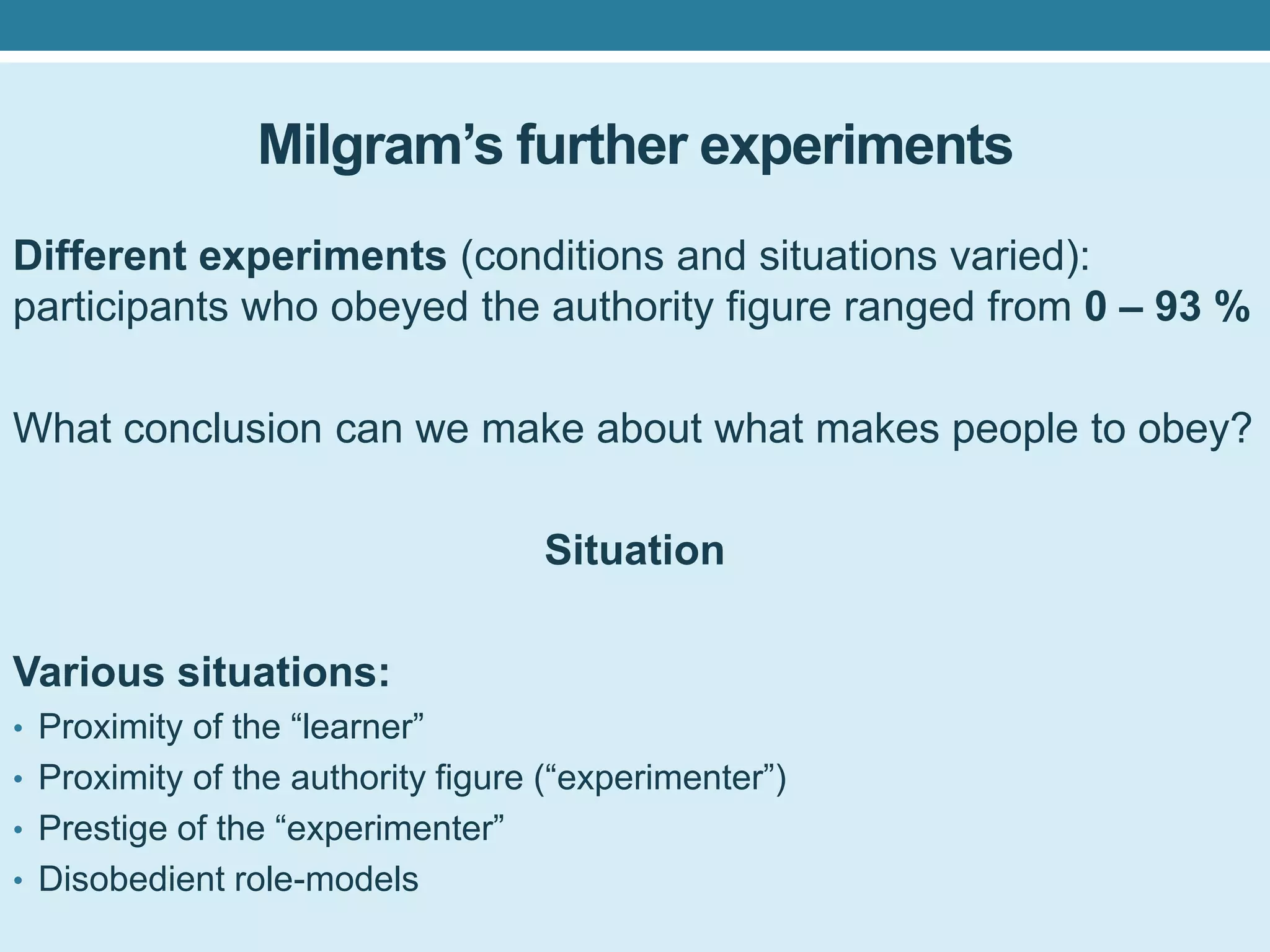 Social Psychology -- Stanley Milgram on Obedience | PPTX | Hobbies ...
