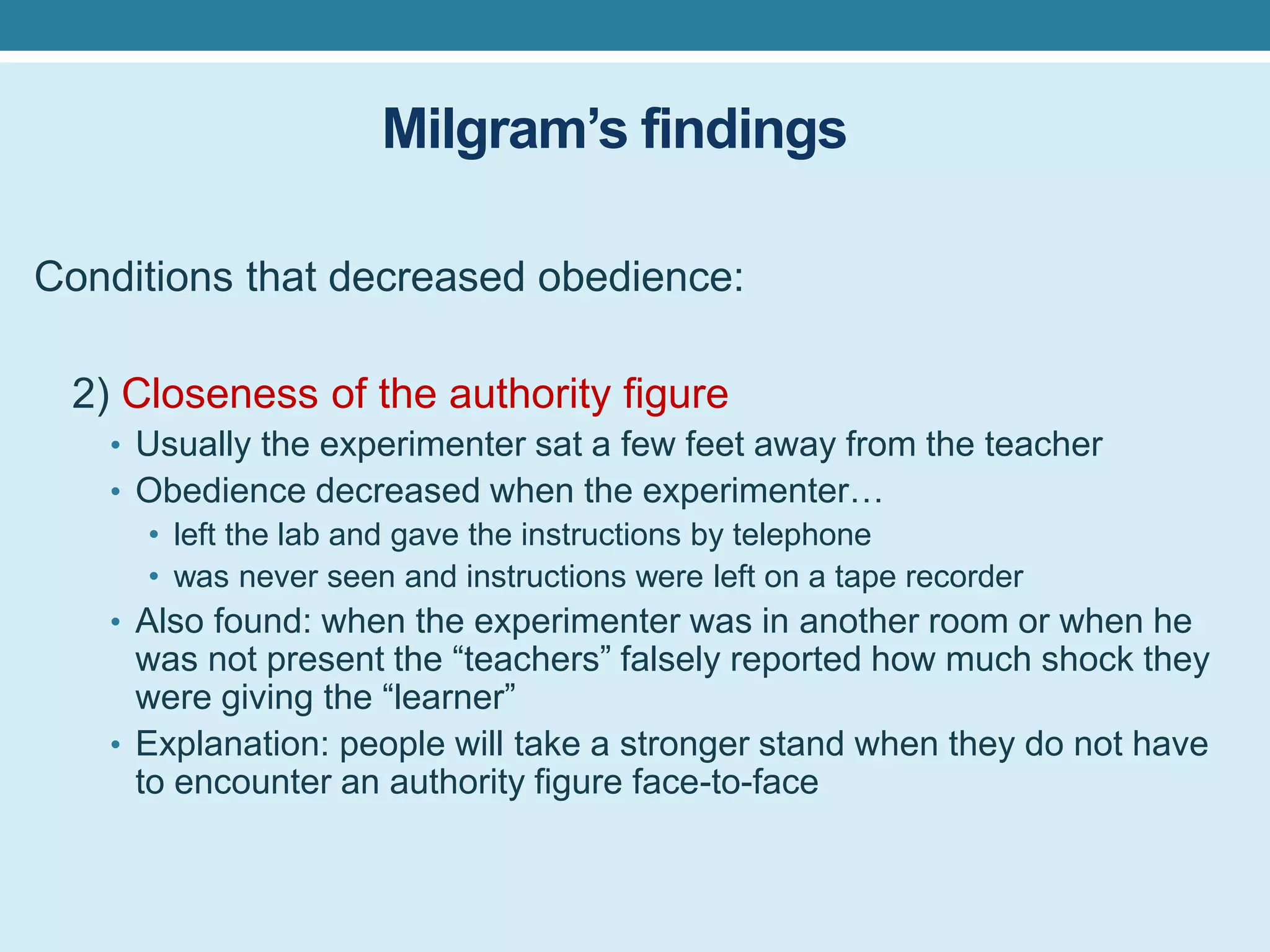 Social Psychology -- Stanley Milgram on Obedience | PPTX | Hobbies ...
