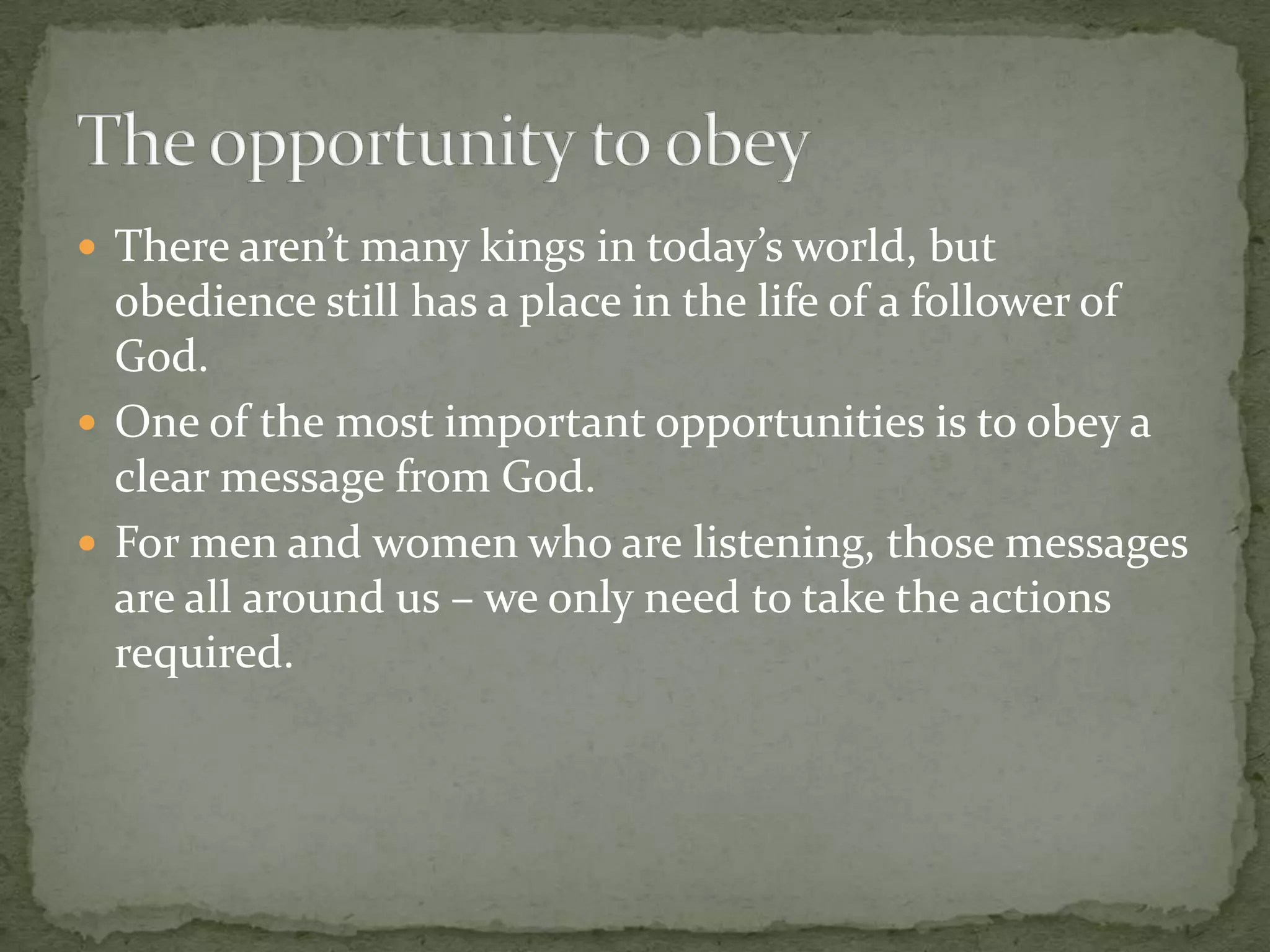 Obedience to God Is More Than a Ritual | PPTX