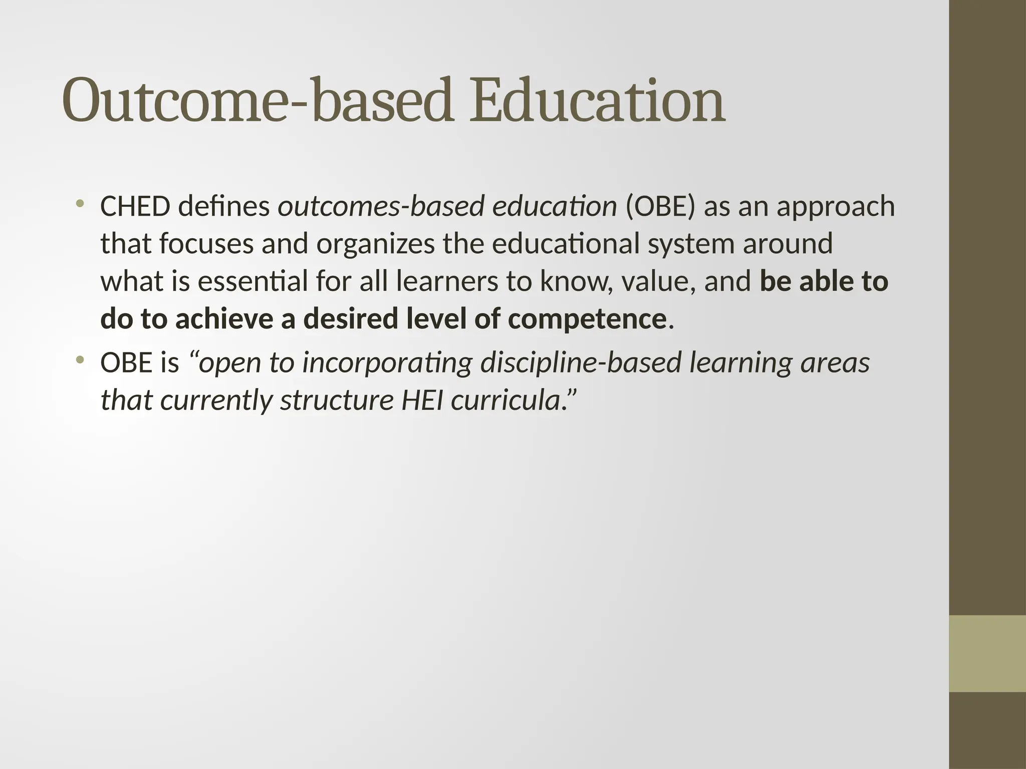 OBE FRAMEWORK with Methodologies - CHED.pptx