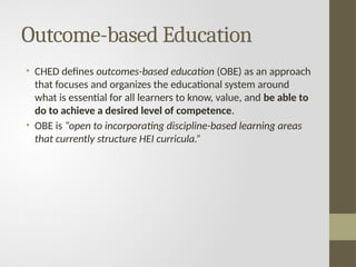 OBE FRAMEWORK with Methodologies - CHED.pptx