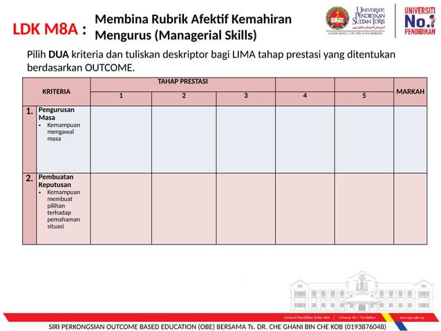 OBE - LEMBARAN KERJA OBE KVPD - LEMBARAN KERJA | PPTX