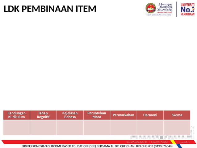 OBE - LEMBARAN KERJA OBE KVPD - LEMBARAN KERJA | PPTX