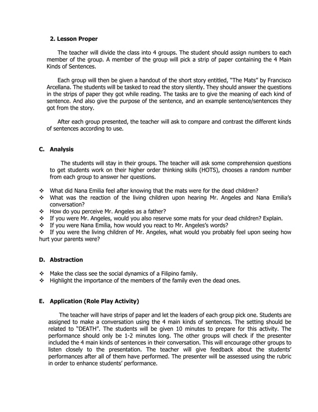 OBE Lesson Plan in English