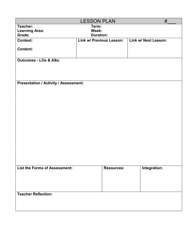 Obe lesson plan template | PDF