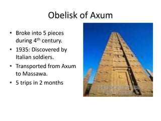 Obelisk of axum | PPTX