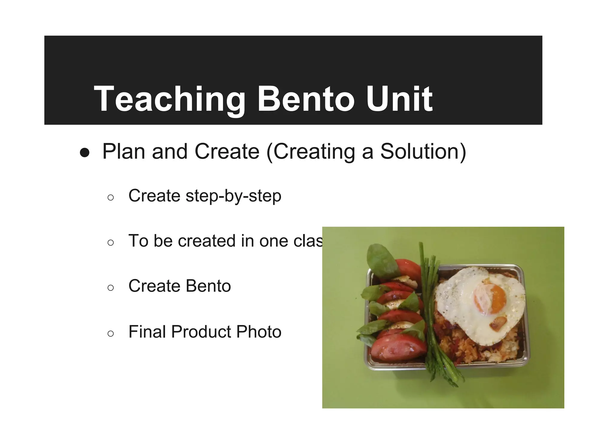 Obento presentation: Food + Design | PDF