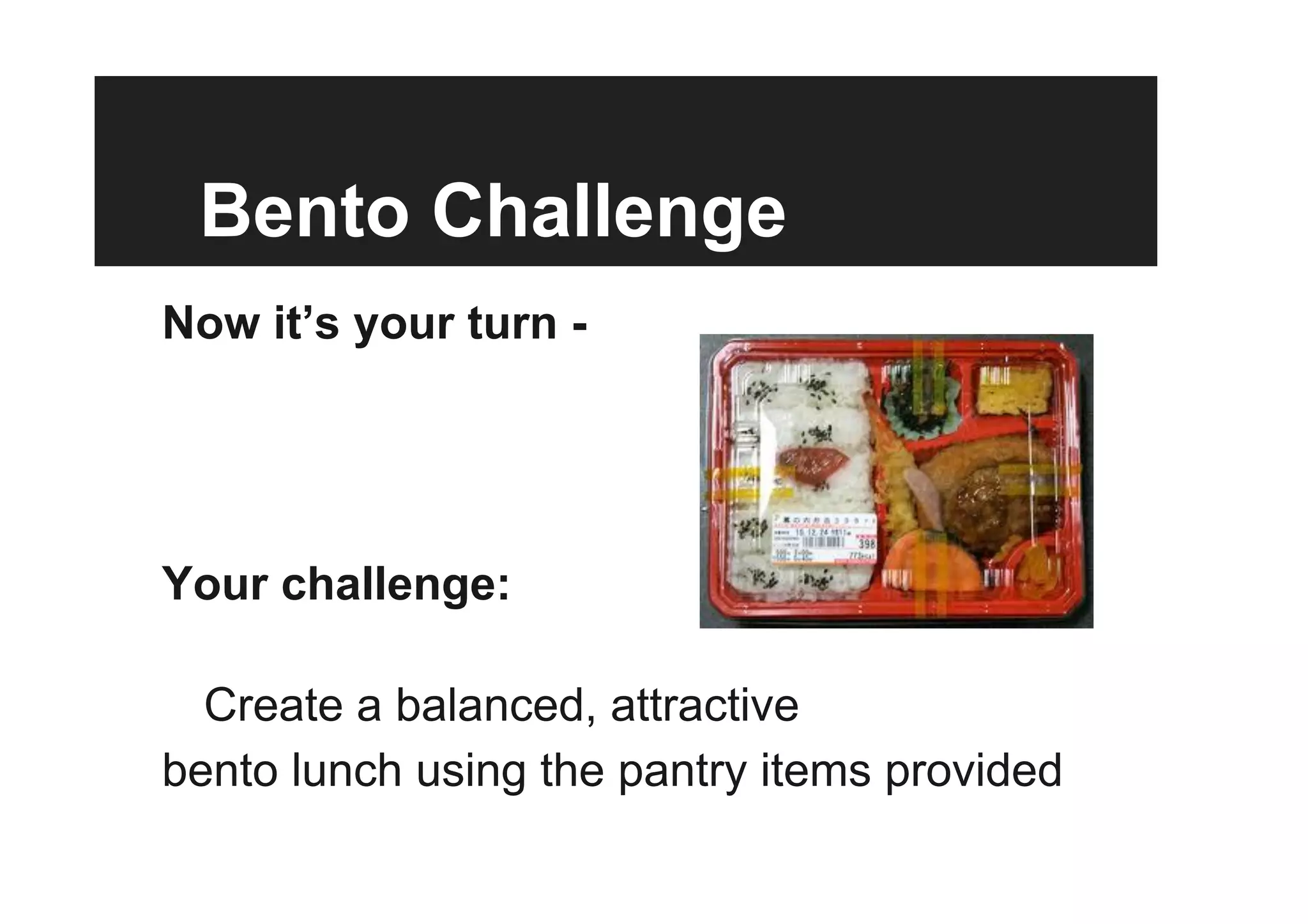 Obento presentation: Food + Design | PPT