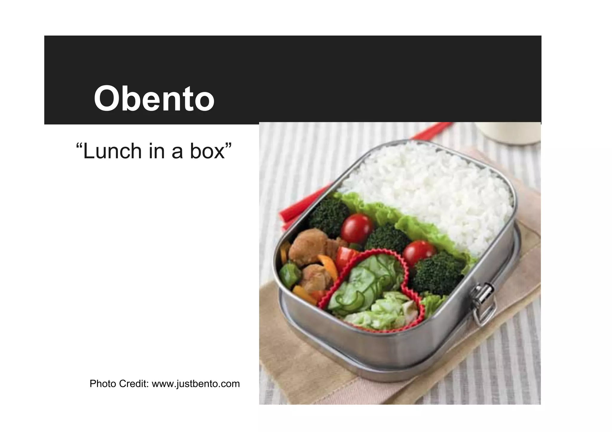 Obento presentation: Food + Design | PPT