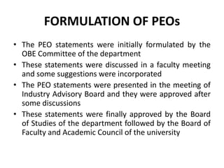 OBE Presentation at NED University Karachi | PPT