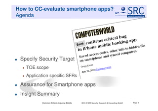 Smartphone Applications - Common Criteria is going Mobile | PDF