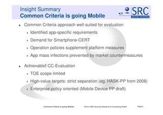 Smartphone Applications - Common Criteria is going Mobile | PDF