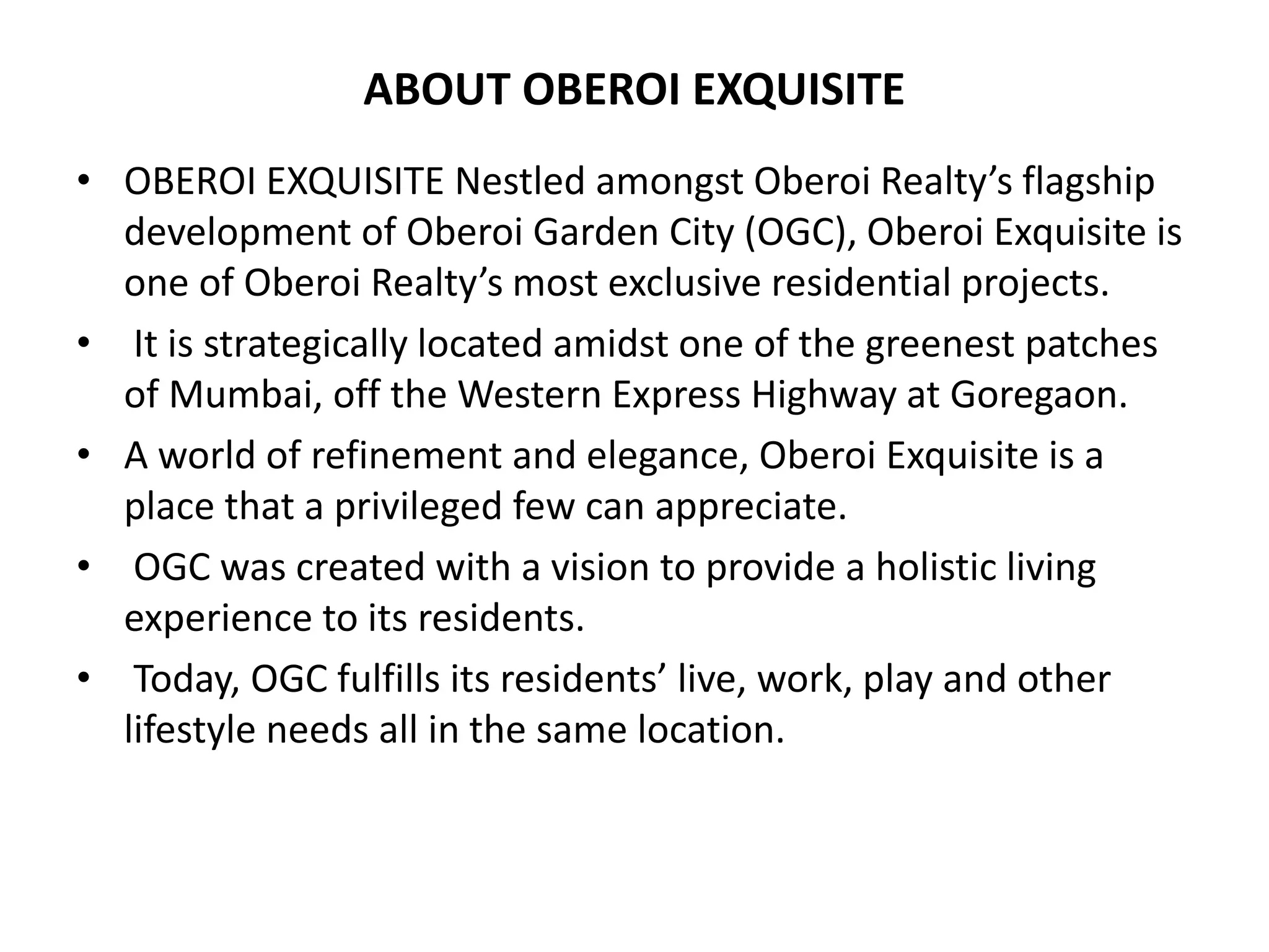 OBEROI EXQUISITE | PPSX