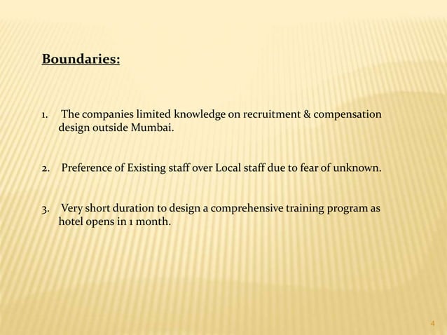 Oberoi hotels fictional case study | PPTX