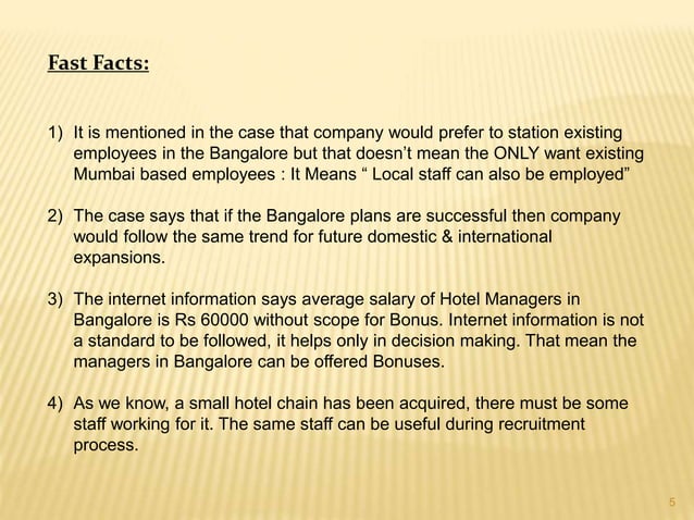 Oberoi hotels fictional case study | PPTX