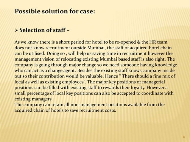 Oberoi hotels fictional case study | PPTX