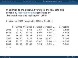 lavaan.survey: An R package for complex survey analysis of structural equation models | PDF
