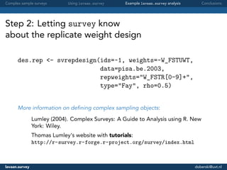 lavaan.survey: An R package for complex survey analysis of structural equation models | PDF