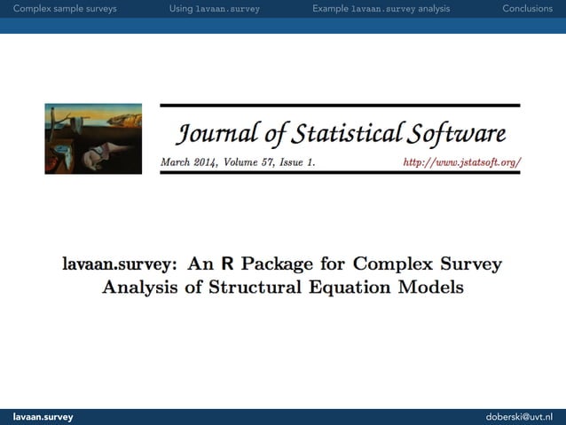 lavaan.survey: An R package for complex survey analysis of structural ...