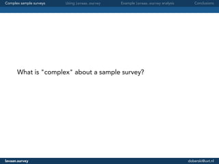 lavaan.survey: An R package for complex survey analysis of structural equation models | PDF