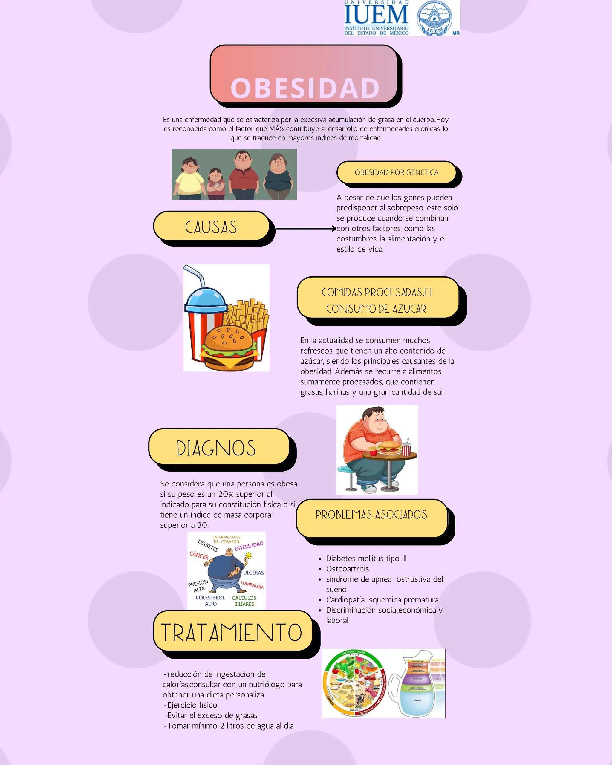 Obesidad infografia, causas, consecuencias, generalidades | PDF