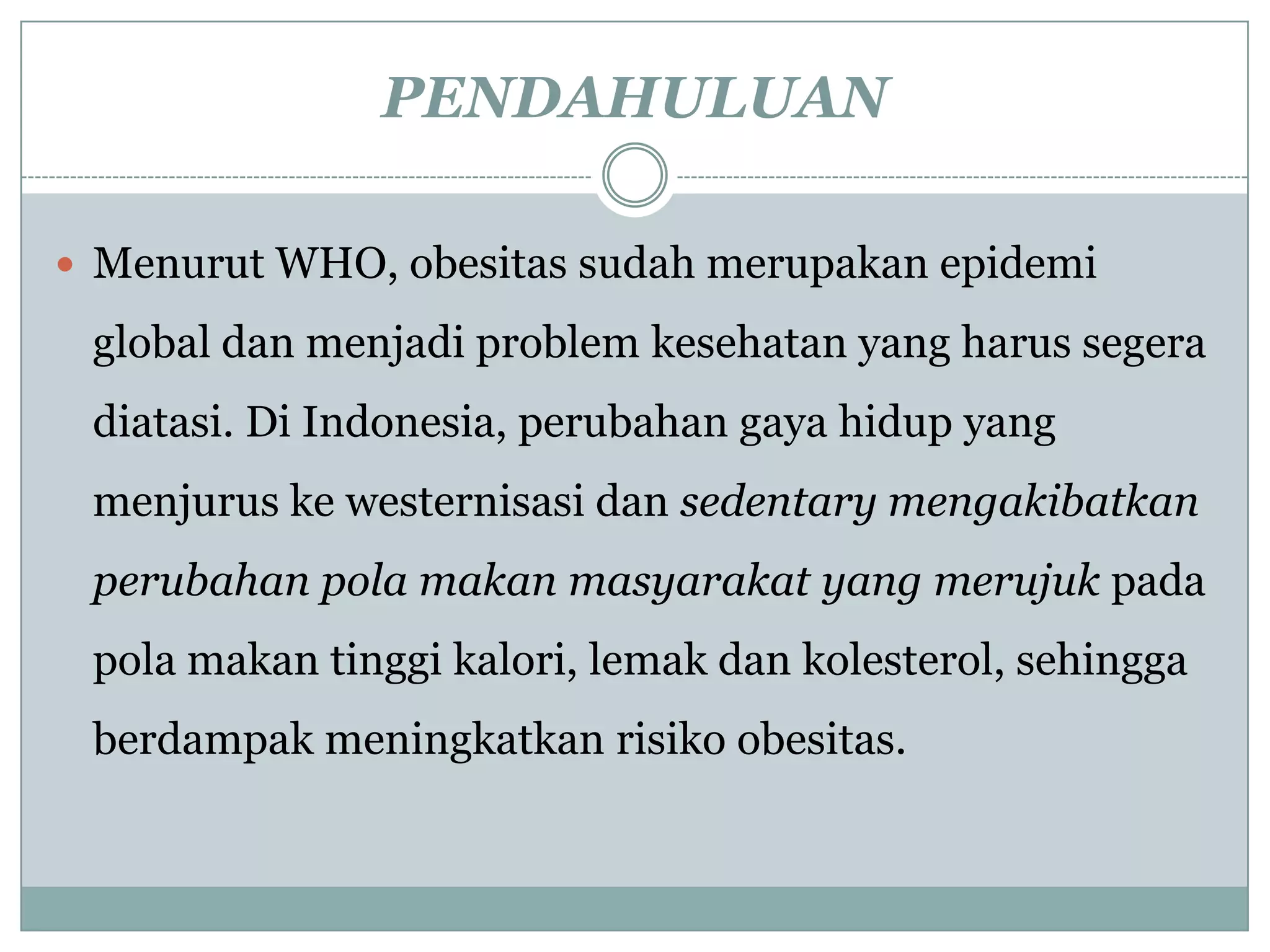 Obesitas pada anak | PPTX