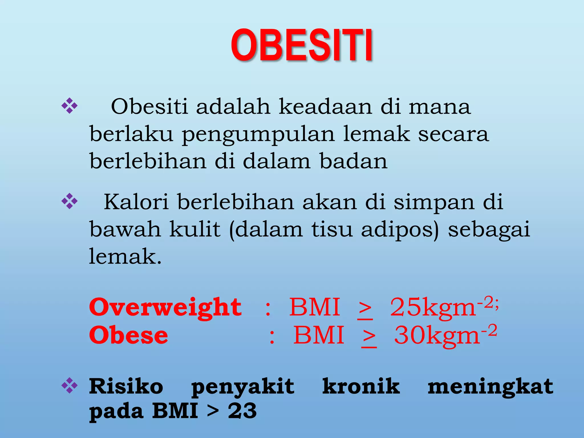 Obesiti Di Malaysia | PPTX