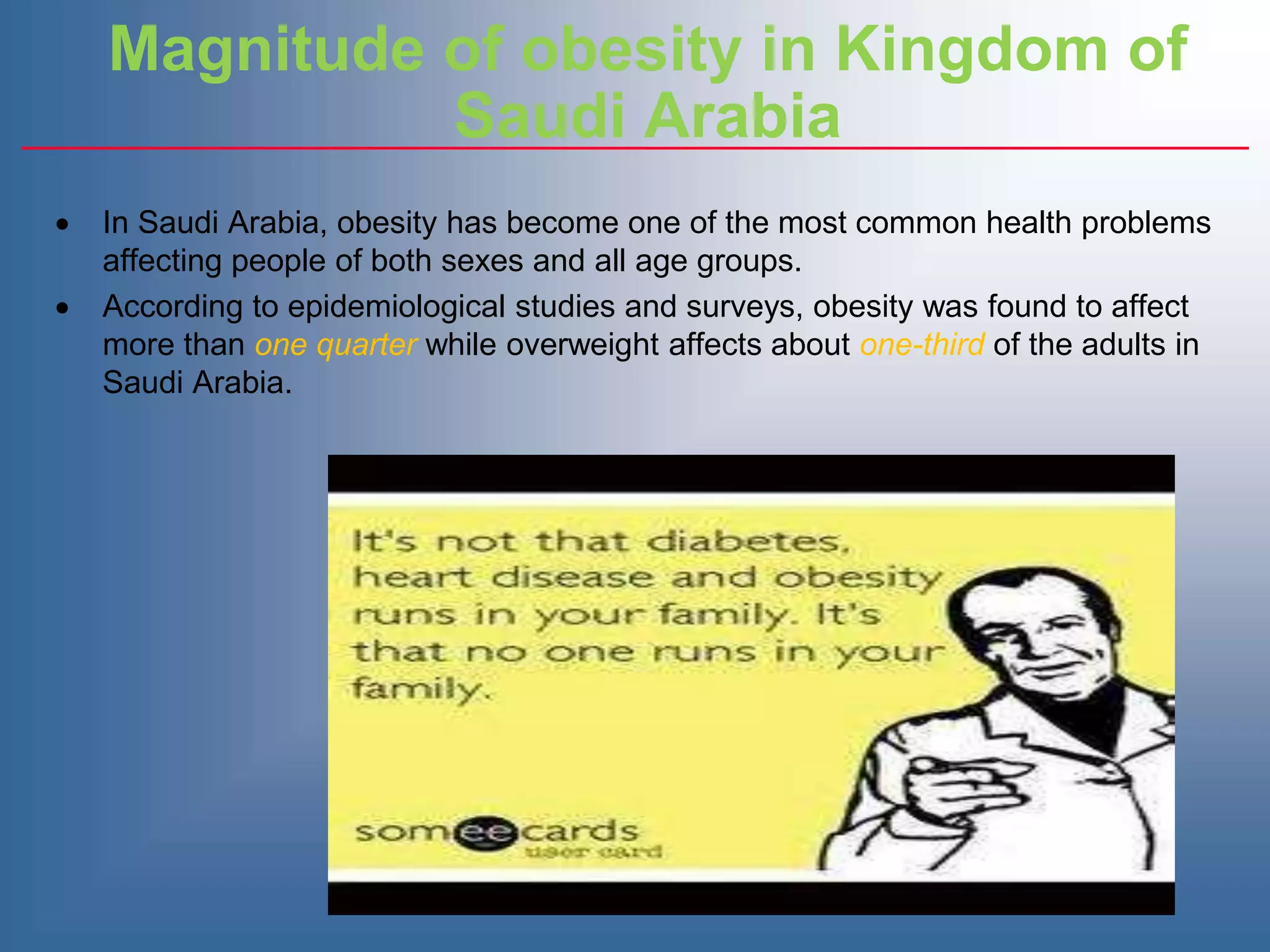 A Saudi Obesity Update 2016 | PPTX | Diabetes | Diseases and Conditions