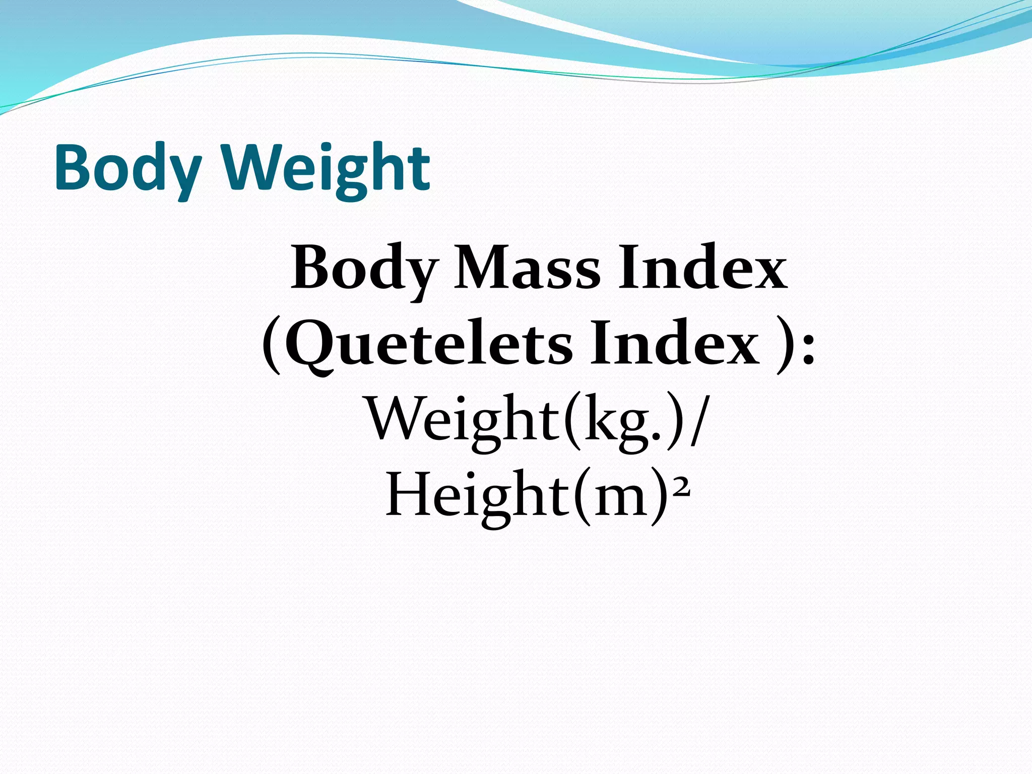 Obesity: Use of BMI to classify & prevention and Control | PPTX